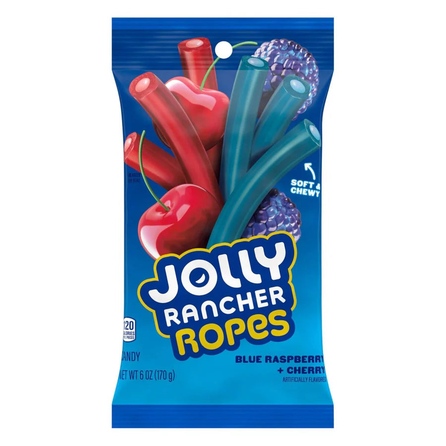Jolly Rancher Ropes Blue Raspberry & Cherry – Snackrite Xotiks
